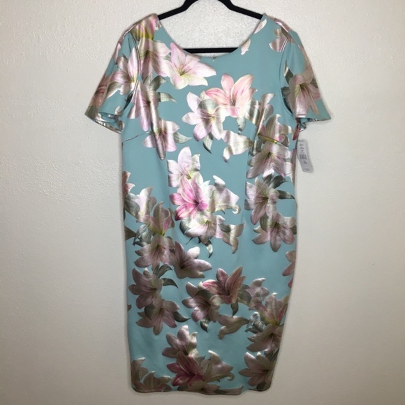 Jm Studio | Dresses | New Jm Studio By John Meyer Mint Floral Dress 8w ...